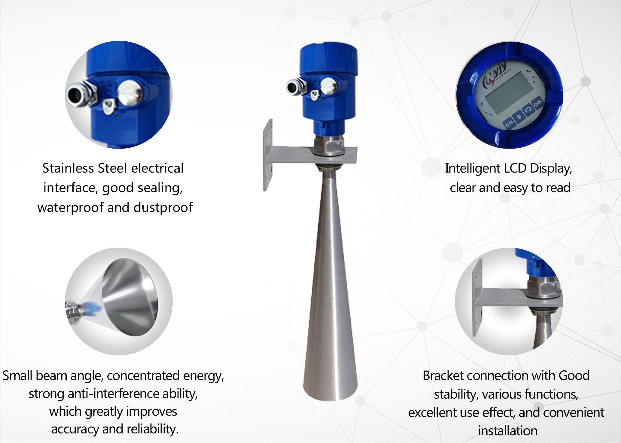 High Accuracy Industrial Micropilot Water Tank Level Sensor Radar Level ...